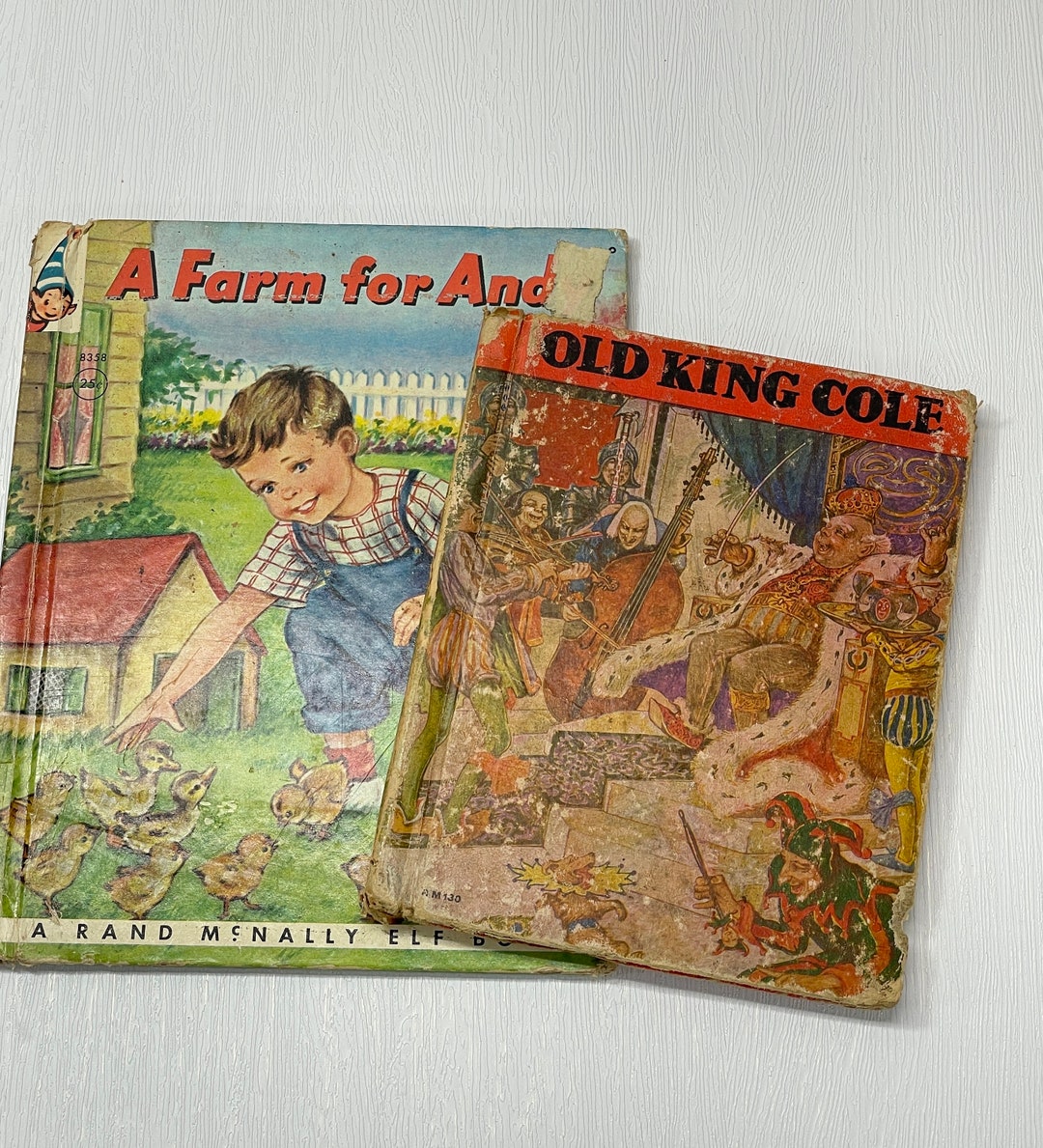 Vintage Children's Books, Old King Cole and A Farm for Andy, Rand ...