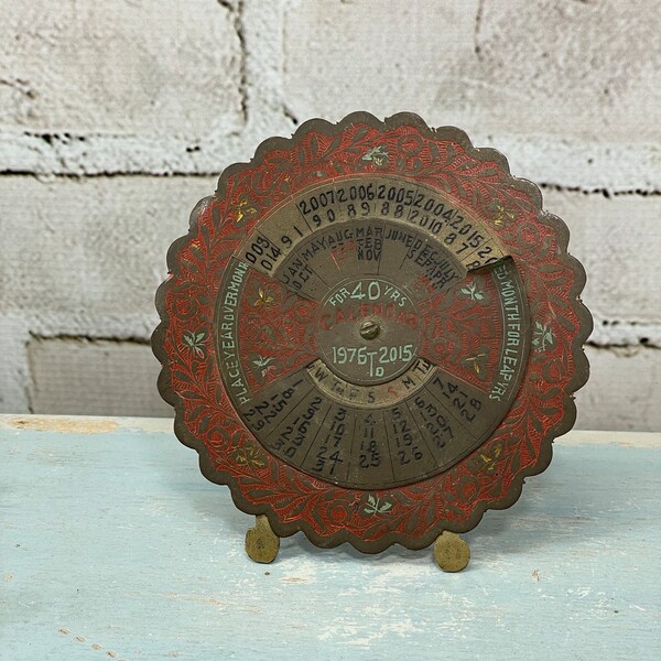 Brass Perpetual Calendar - Etsy