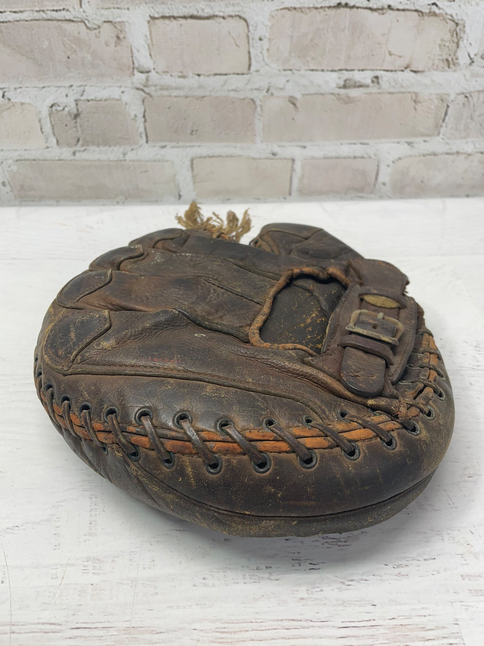 Antique Leather Catcher's Mitt With Ball Baseball Glove - Etsy