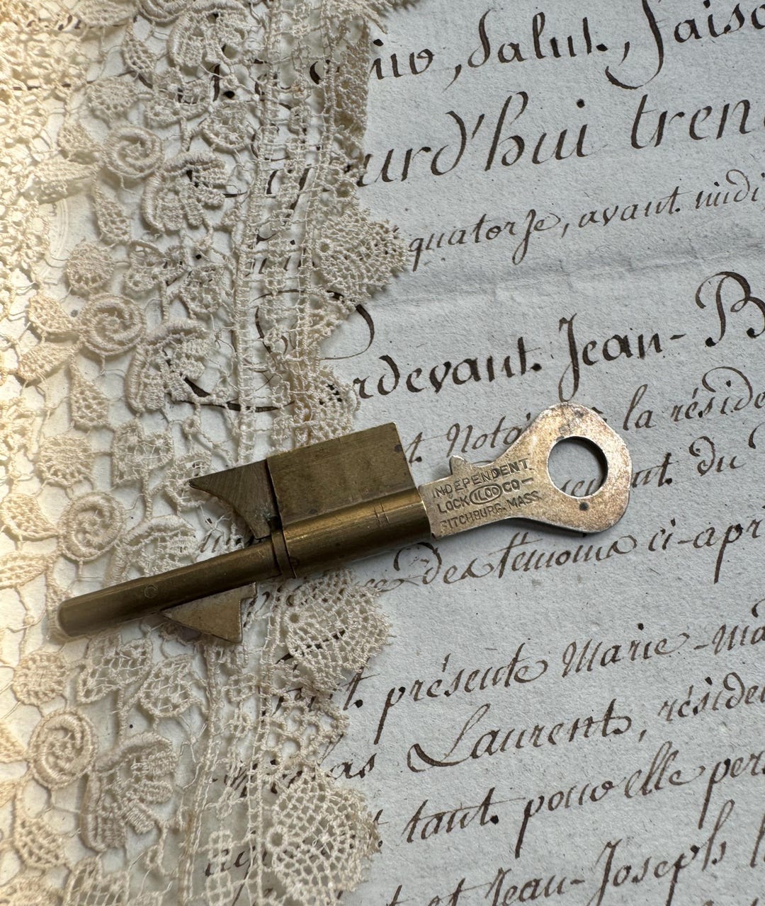 Vintage Key, Keyhole Protector Blocker, Independent Lock Co. Fitchburg ...