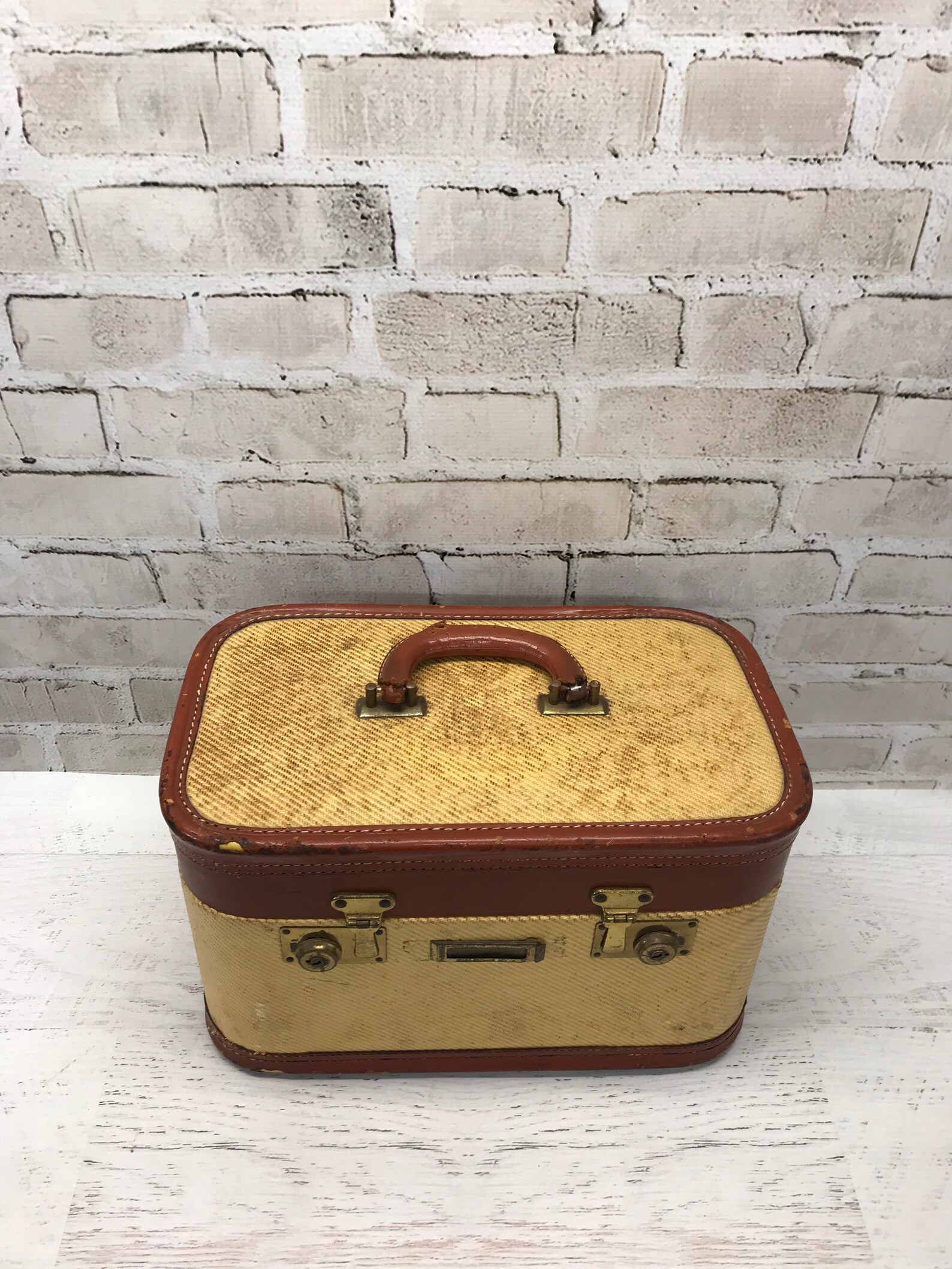 Vintage Train Case Hard Shell Luggage Sears JC Higgins | Etsy