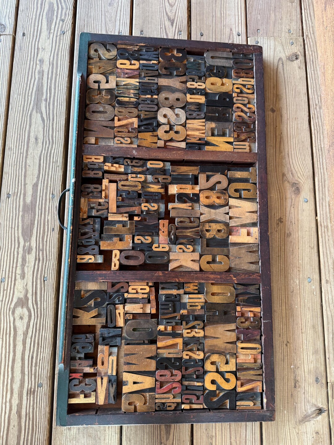 Vintage Printer's Tray With Blocks, Typeset Drawer Typography ...