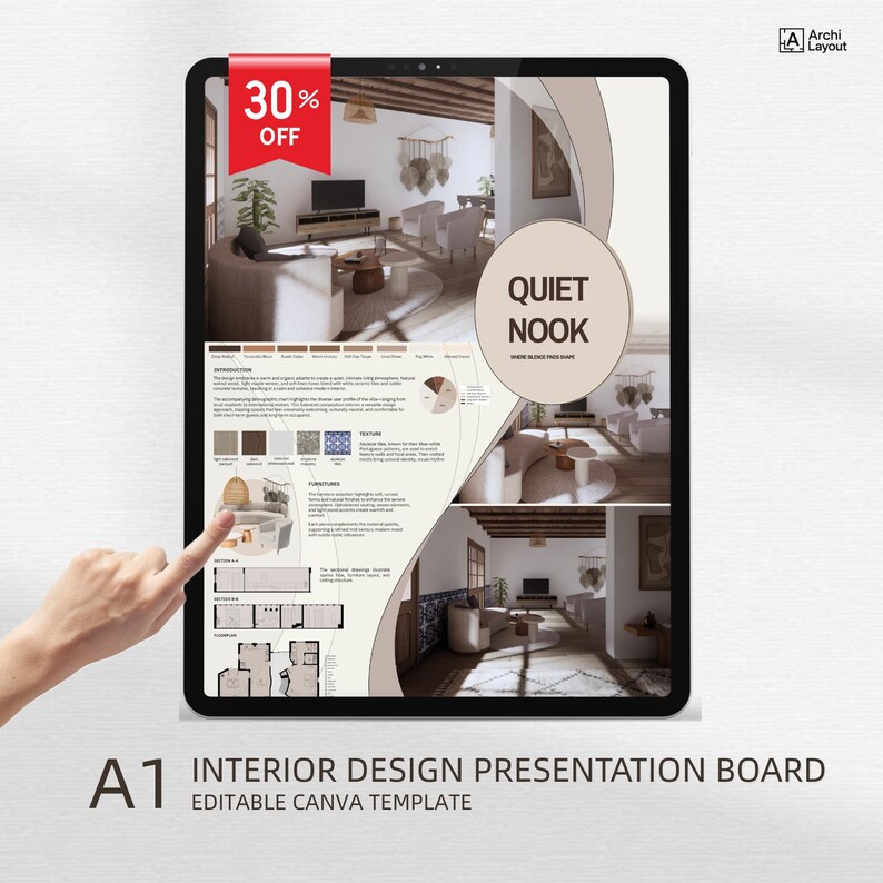 Interior Architecture Presentation Board Template | Interior Design ...