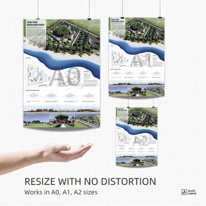 Architecture Board Template | Coastal Projects /competition Layout | A0 ...