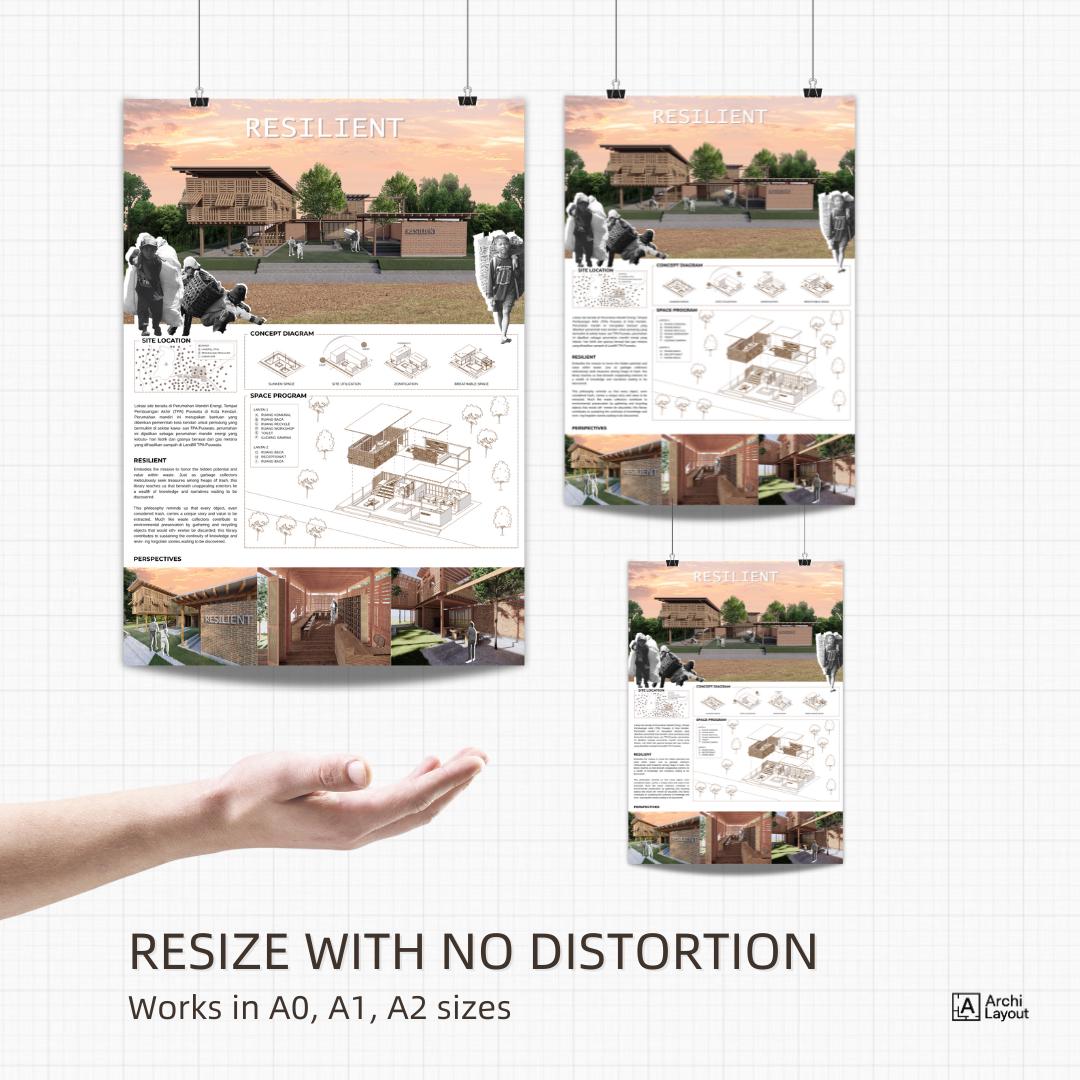 Architecture Board Template | Warm Earth Tone | Academic, Competition ...