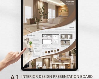 Interior Architecture Presentation Board Template | Interior Design ...