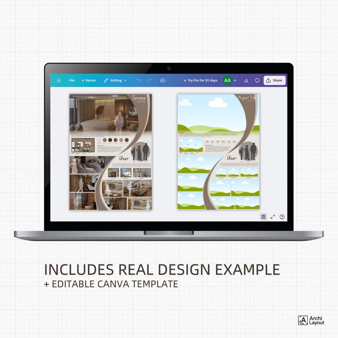 Interior Architecture Presentation Board Template | Interior Design ...