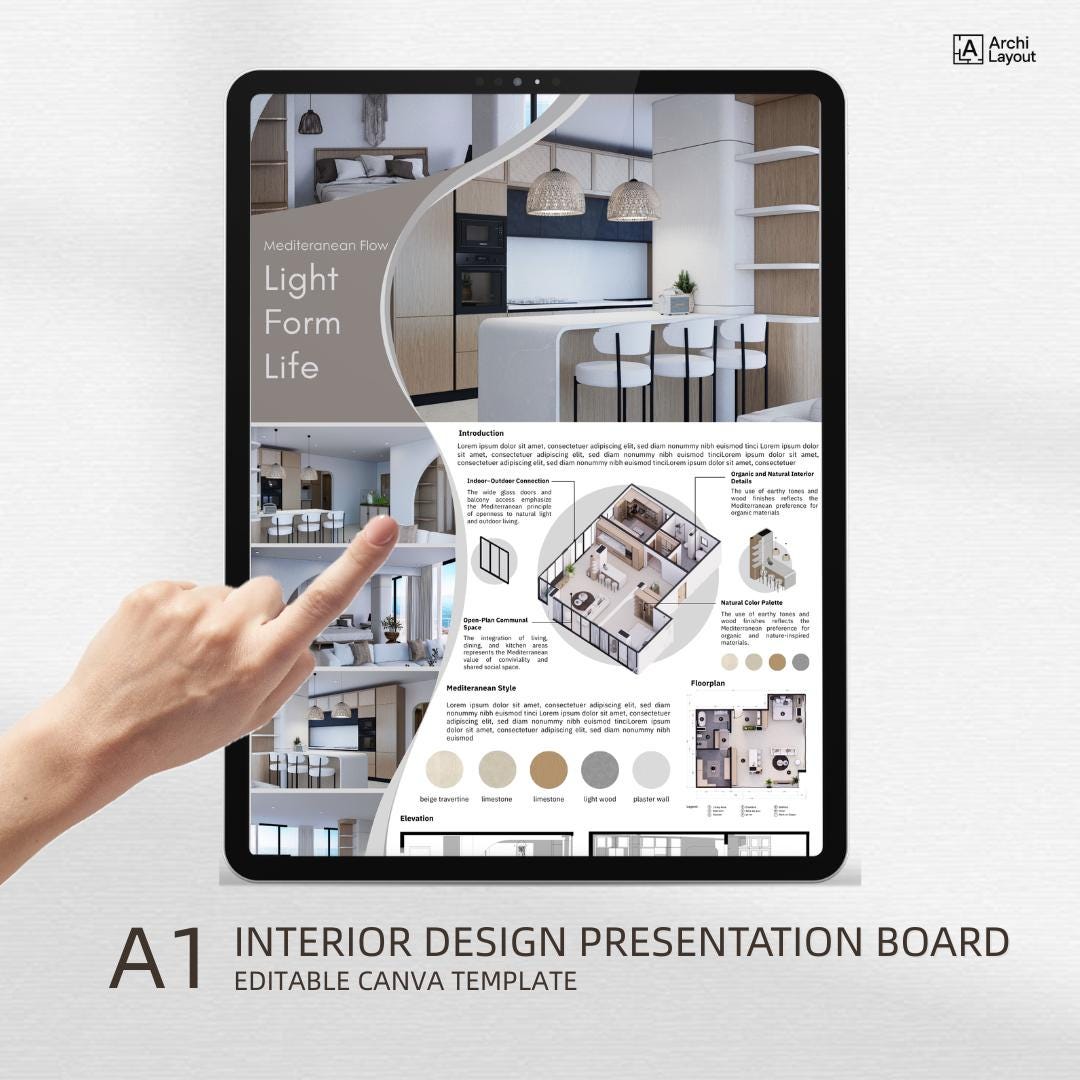 Interior Architecture Presentation Board Template | Interior Design ...