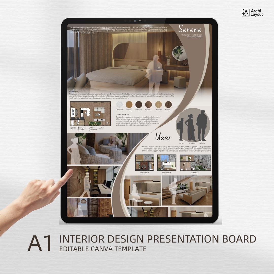 Interior Architecture Presentation Board Template | Interior Design ...