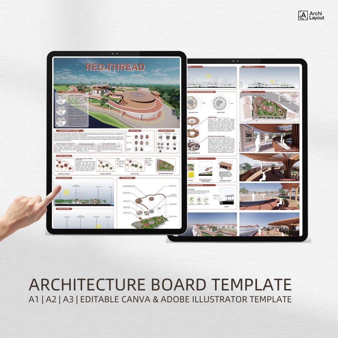 Architecture Board Template | Urban Design, Public Space, Competition ...