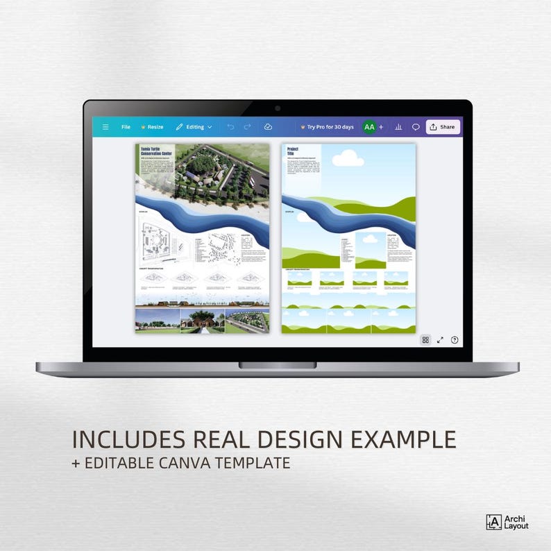 Architecture Board Template | Coastal Projects /competition Layout | A0 ...