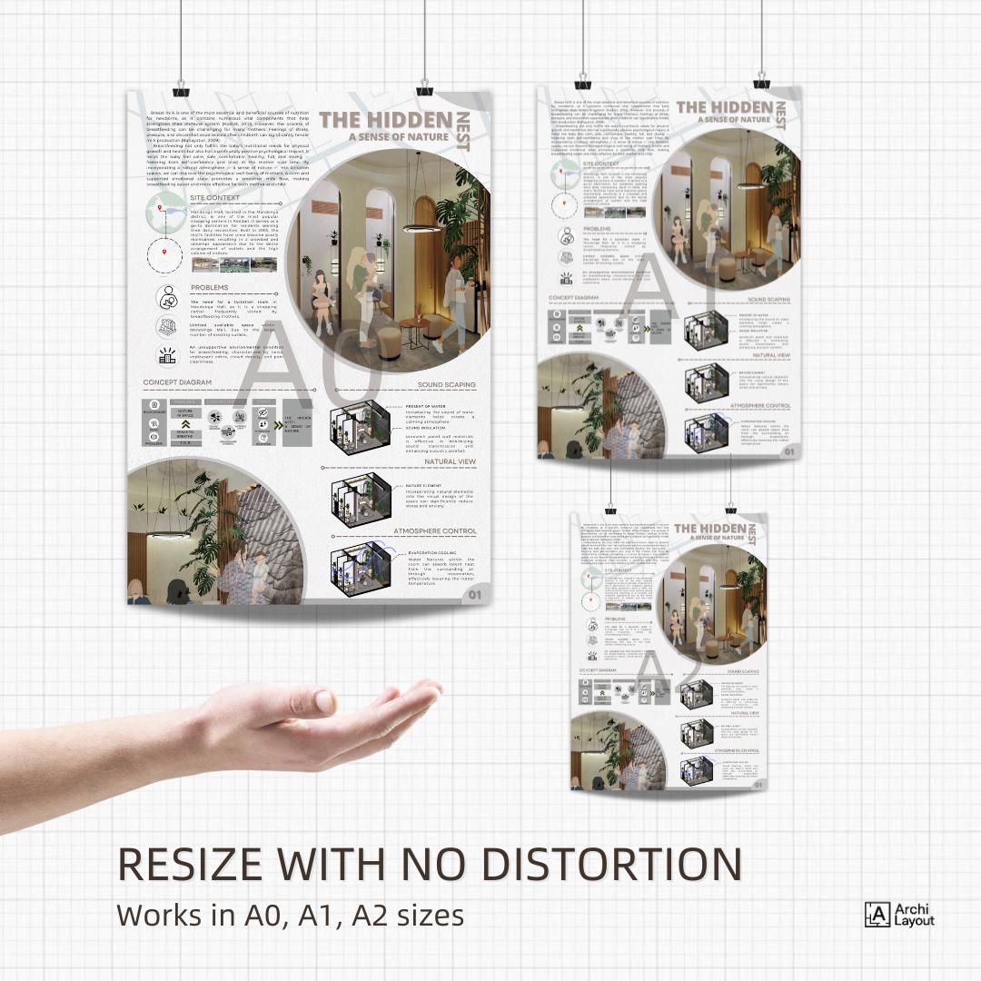Architecture Board Template | Interior Design/competition Layout | A0 ...