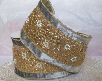 4 Inch Wide Luxury Ribbon Offray Palais Wired Ribbon | Etsy