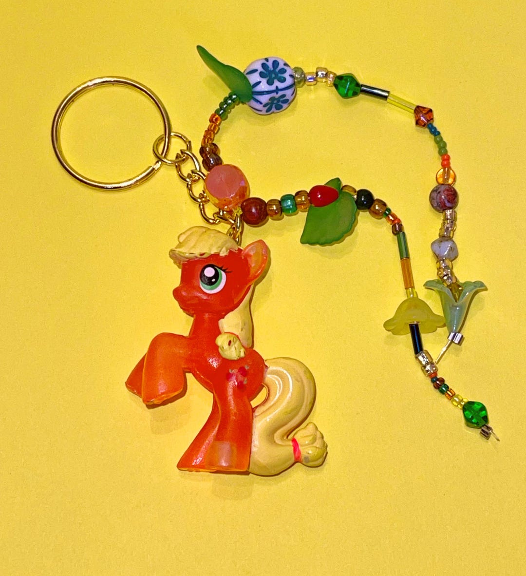 My Little Pony Beaded Applejack Toy Keychain - Etsy