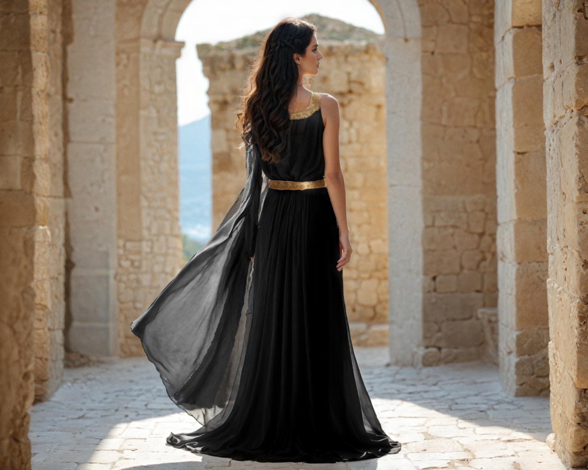 Roman Toga Gown, Ancient Greek Toga Ensemble, Draped Greek Apparel ...