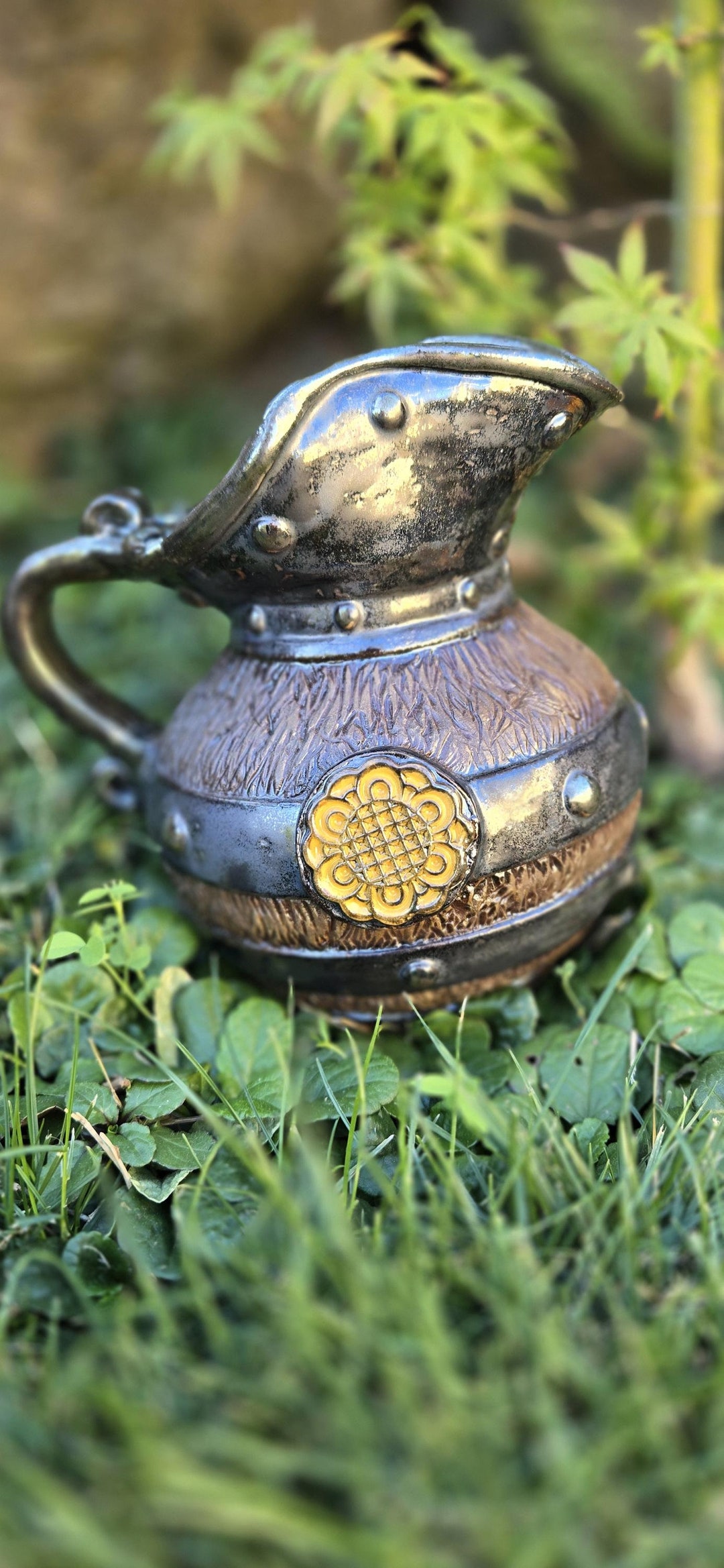 Large Wood-look Forest Pitcher Rustic Handmade Decor - Etsy