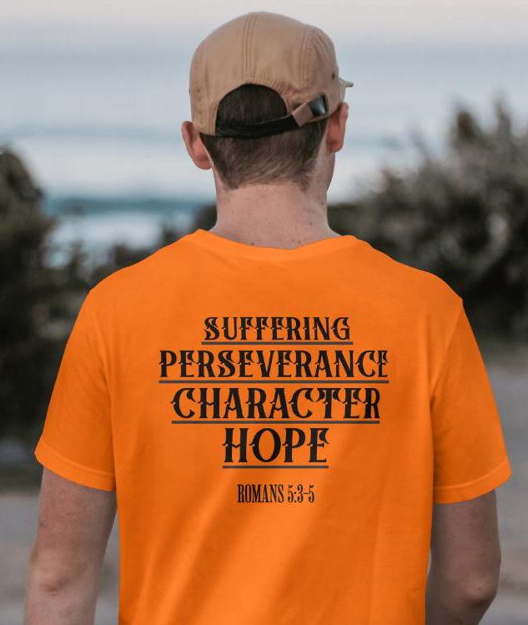 Unisex T-shirt suffering, Perseverance, Character, Hope Romans 5:3-5 - Etsy