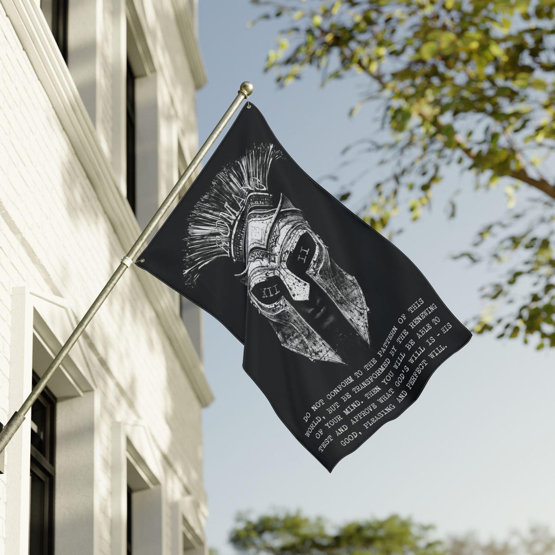 ROMANS 12:2 WARRIOR Flag | Inspirational Gym Banner - Standard 3ft X ...