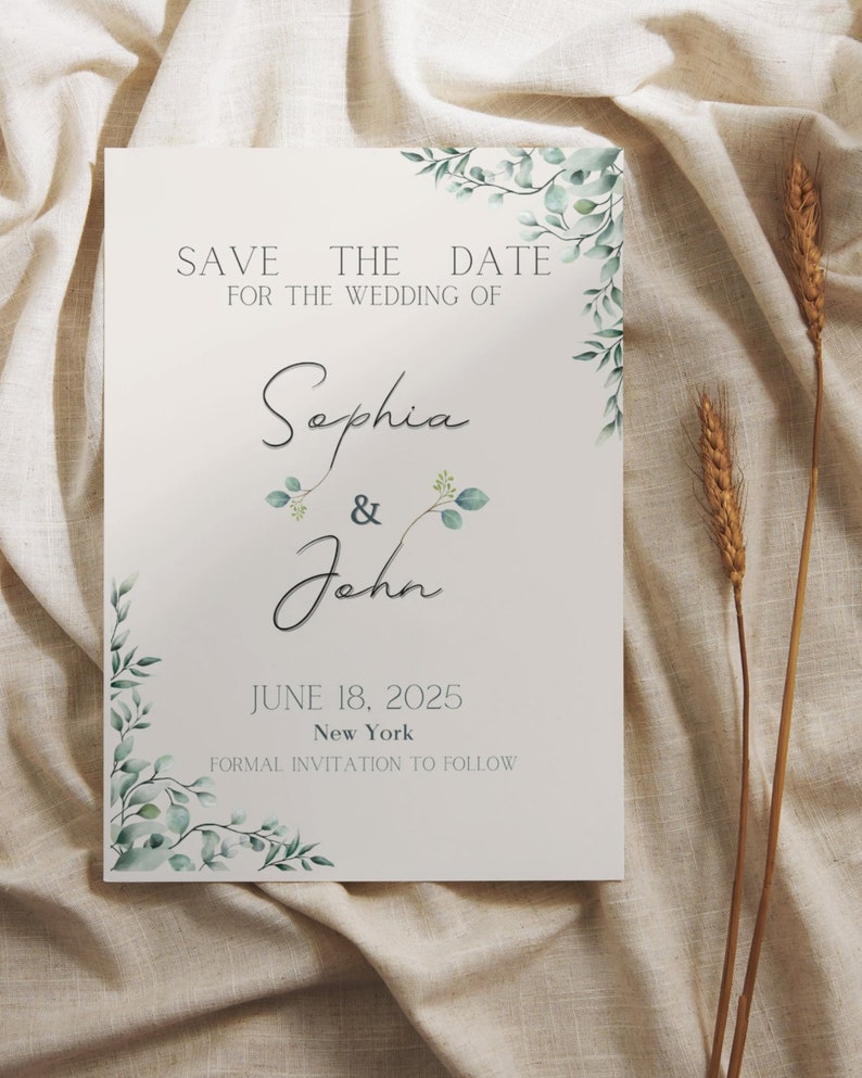 Personalized Save the Date Digital Print Card - Etsy