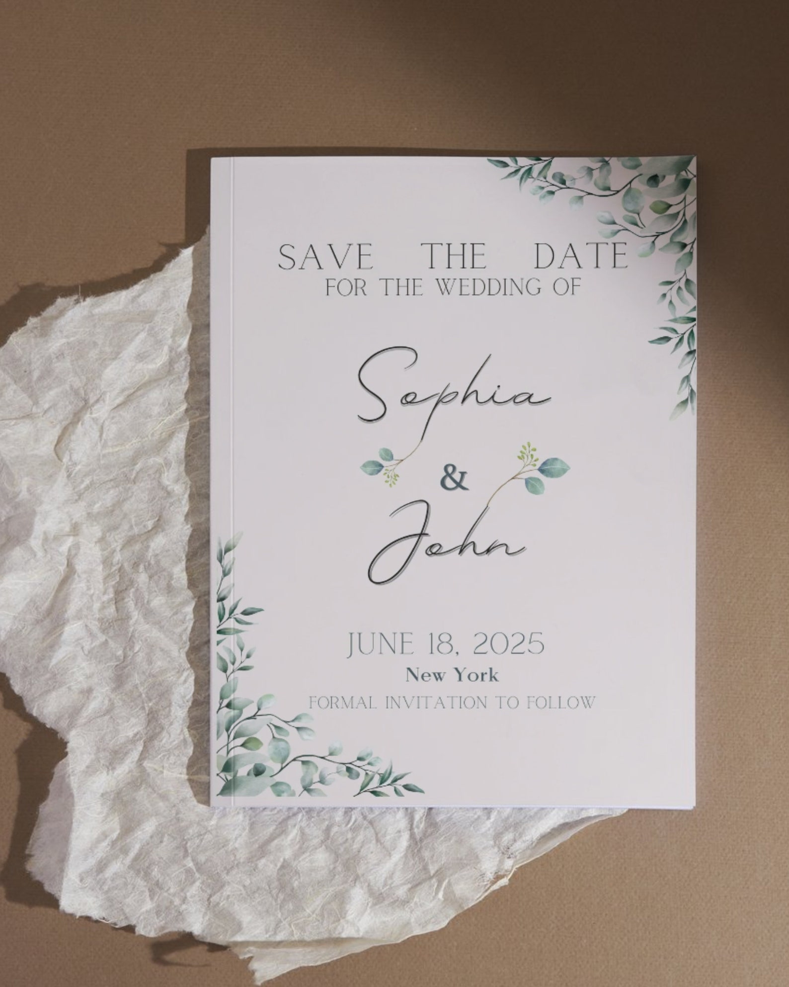Personalized Save the Date Digital Print Card - Etsy