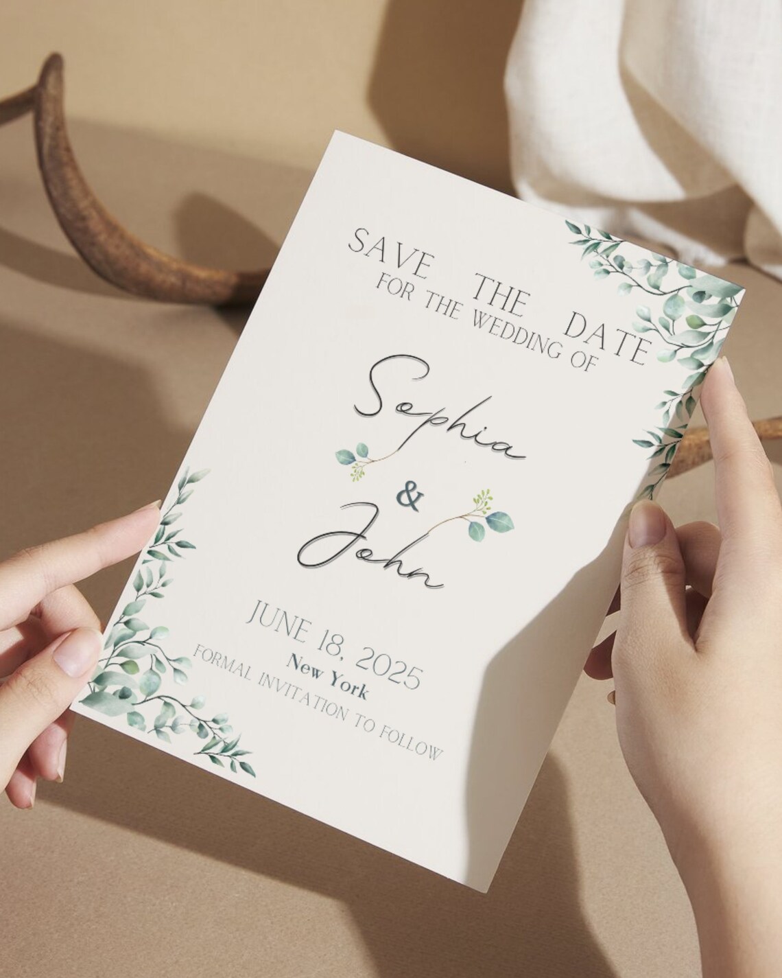 Personalized Save the Date Digital Print Card - Etsy