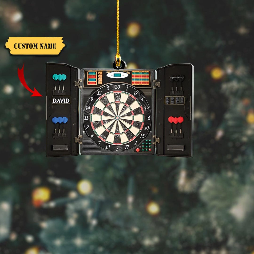 Personalized Dart Ornament for Dart Lovers FLAT 2D, Acrylic Dart ...