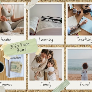 Digital Vision Board Template | Editable Canva Digital Download ...