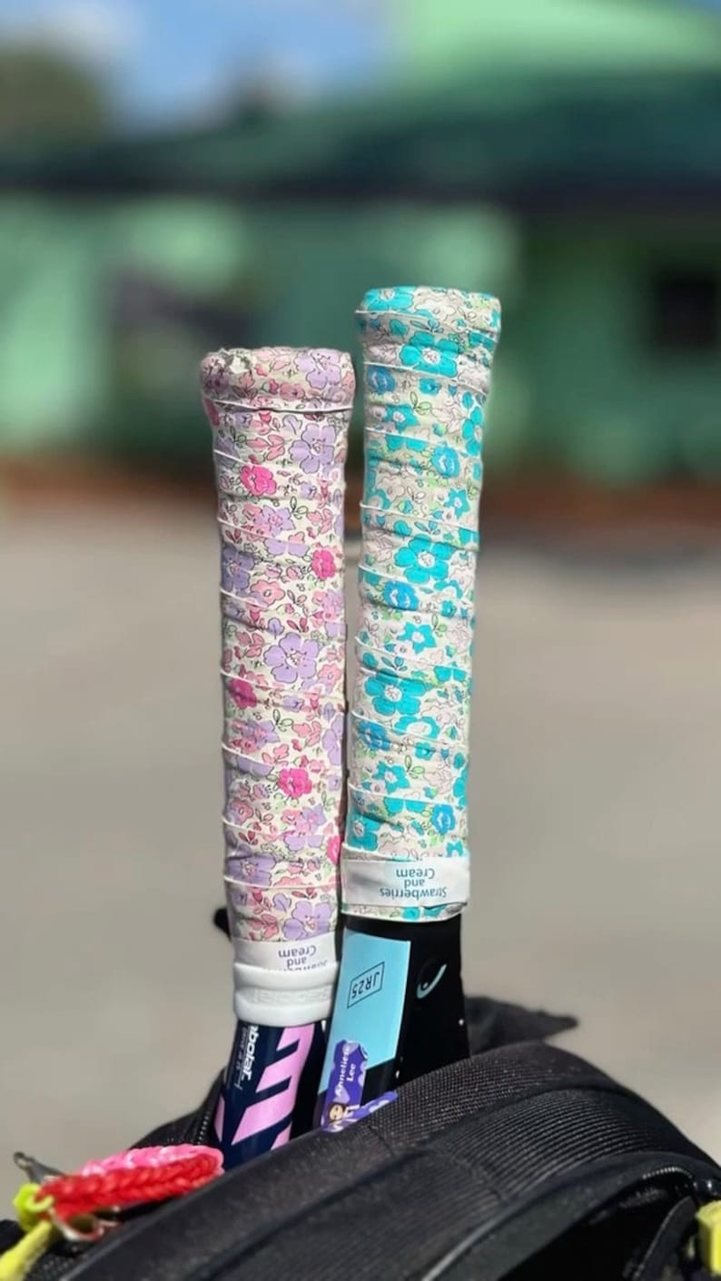 Stylish Tennis Tape, Tennis Dampener, 2 Overgrips and 1 Dampener Set ...