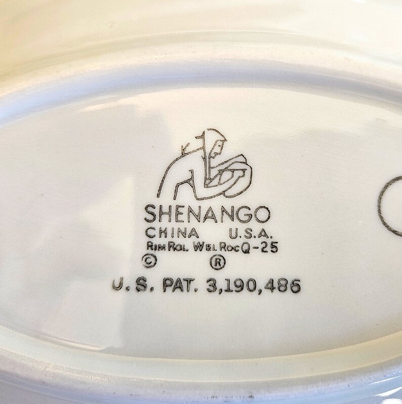 6 Shenango Restaurant Ware Shallow Oval Vegetable Plates, Staffordshire ...