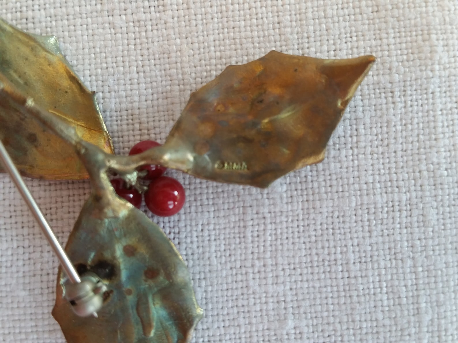 Michael Michaud Holly Leaf Sprig & Berries Pin or Brooch - Etsy