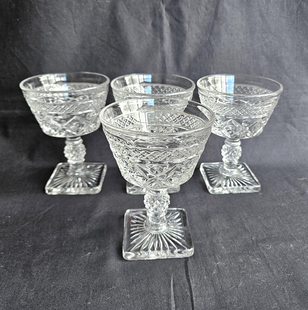 4 Cape Cod Champagne or Tall Sherbet Glasses 5" Hi, 5 Oz, Imperial ...