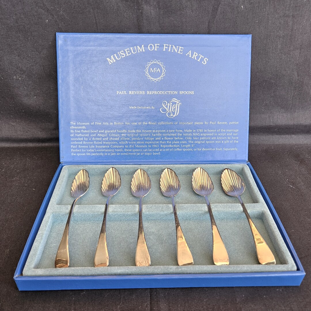 Stieff Silverplate Museum of Fine Arts Paul Revere Reproduction Spoons ...