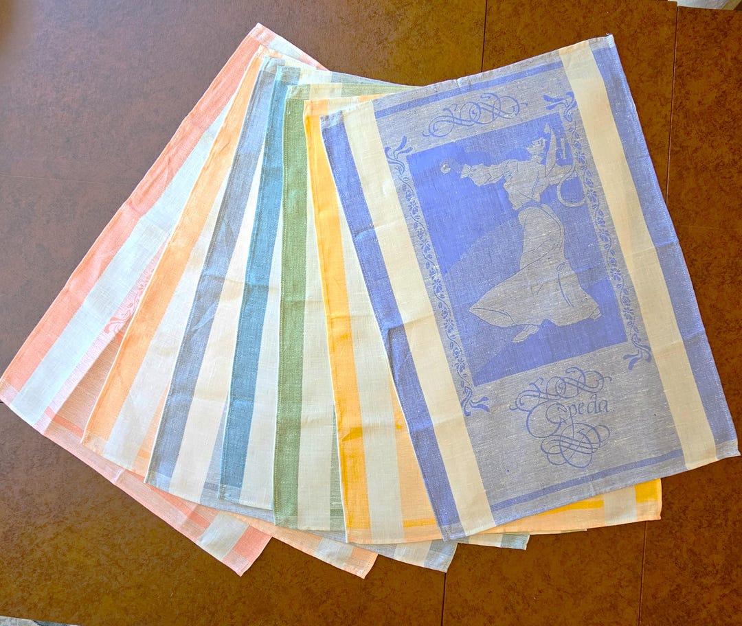 7 Days of the Week Tea or Dish Towels, Russian Language Society Art ...