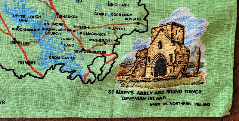 Map of County Fermanagh Northern Ireland UK Souvenir Dish or - Etsy Ireland