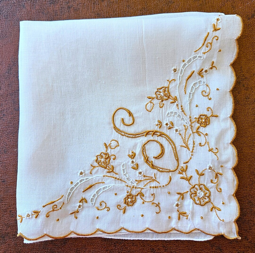 Madeira S Monogram Handkerchief Hanky, Hand Embroidery & Cutwork in ...