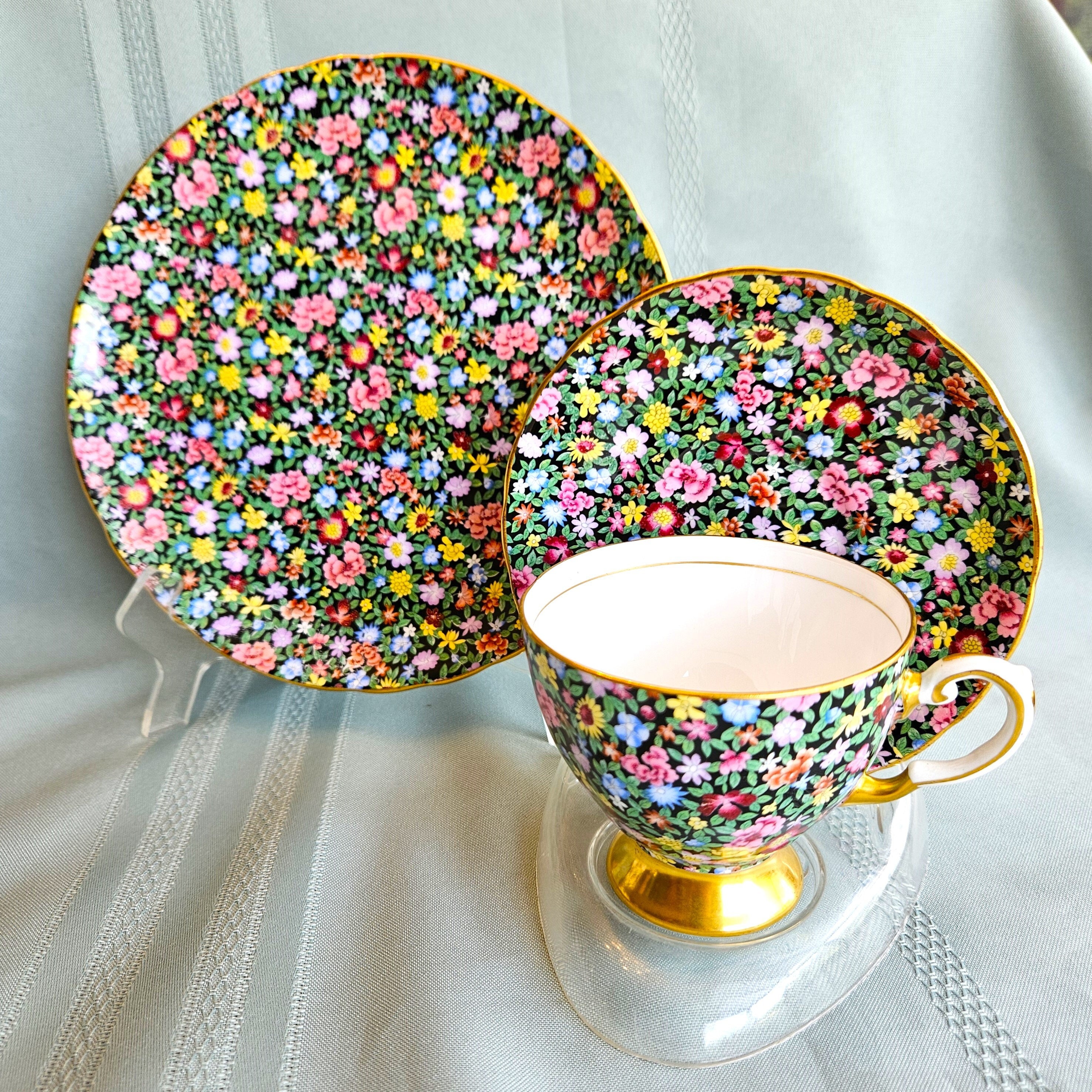 Tuscan Mille Fleurs Teacup, Saucer & 8.25 Tuscan Mille Fleurs Teacup, Saucer & 8.25