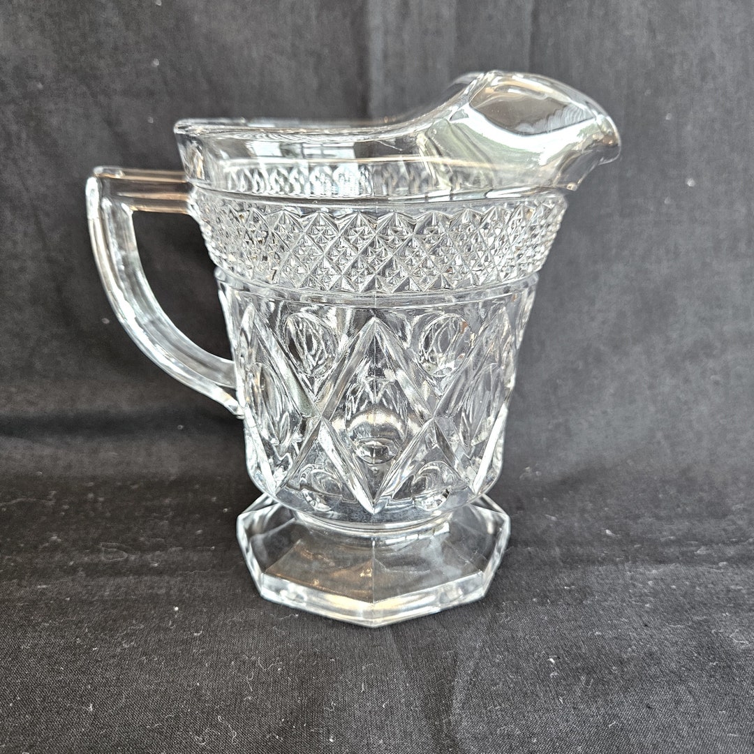 Cape Cod Ice Lip Pint Pitcher 6" Tall, 12 Oz, Clear With Octagon Foot ...