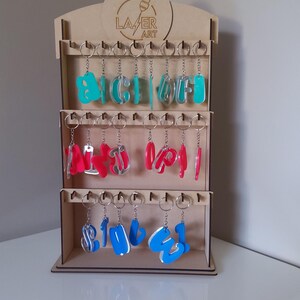 Keychain Display/stand/mdf/keychain Holder for Craft Fairs - Etsy
