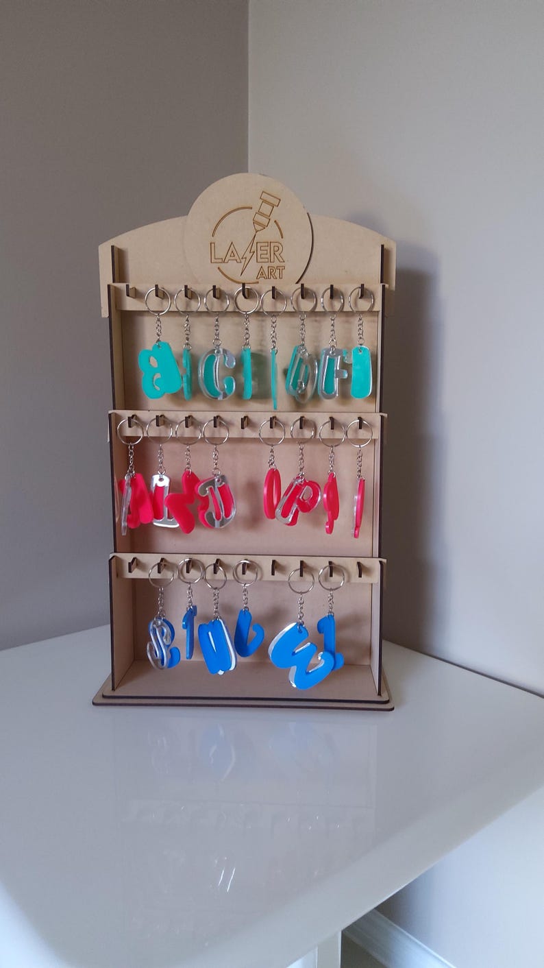 Keychain Display/stand/mdf/keychain Holder for Craft Fairs - Etsy