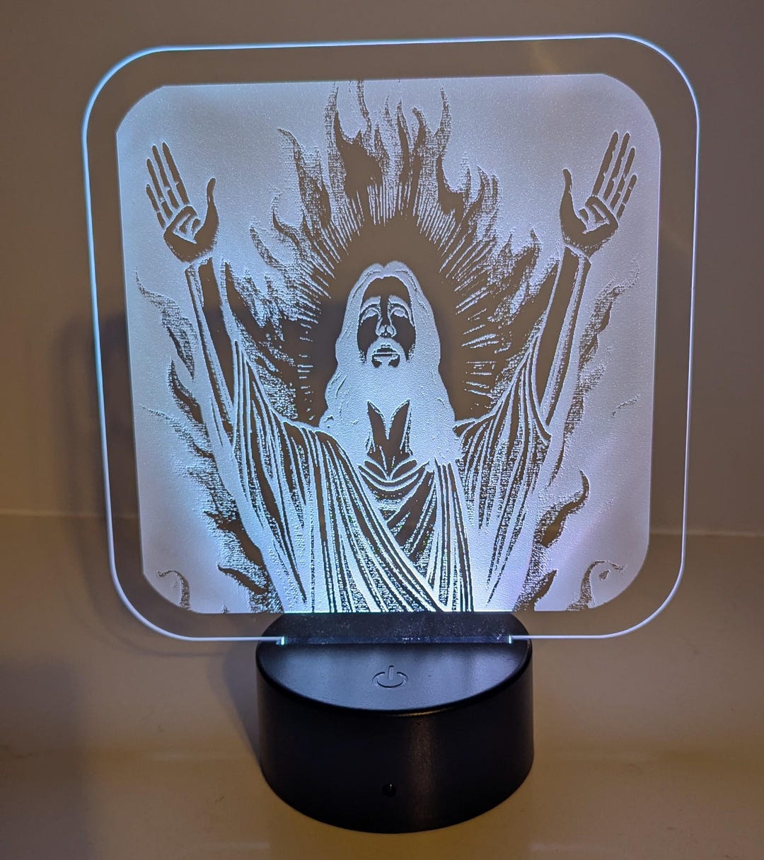 Laser Engraved Clear Acrylic LED Light - Etsy