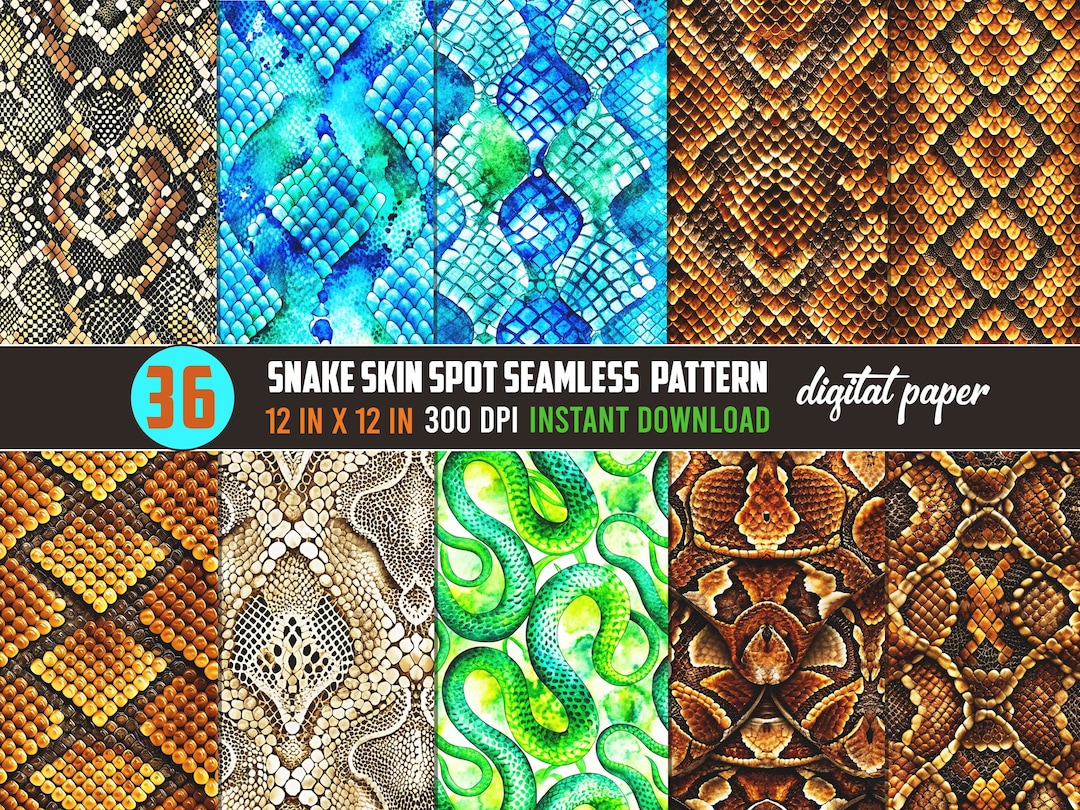 Snake Skin Spot Seamless Pattern Digital Papers Pattern Snake Skin ...