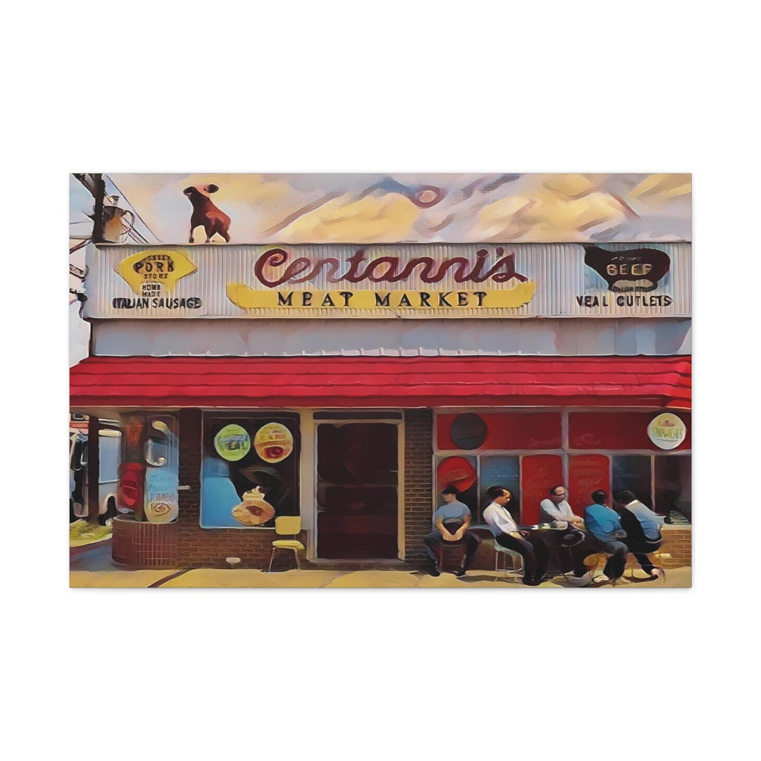Satriale's Meat Market Inspired Canvas the Sopranos Art Print Canvas ...