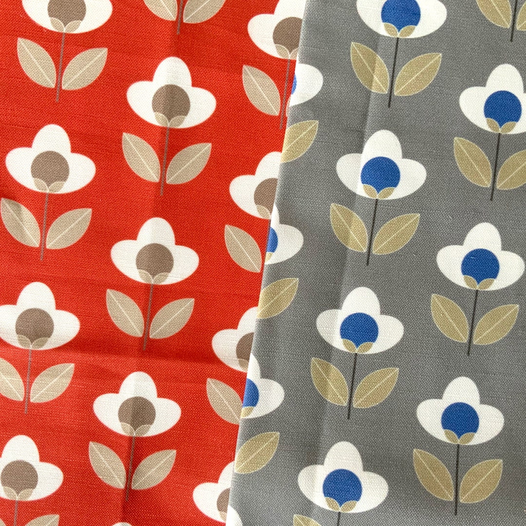 Tulip in Red and Grey Scandi Fabric Pack - Etsy