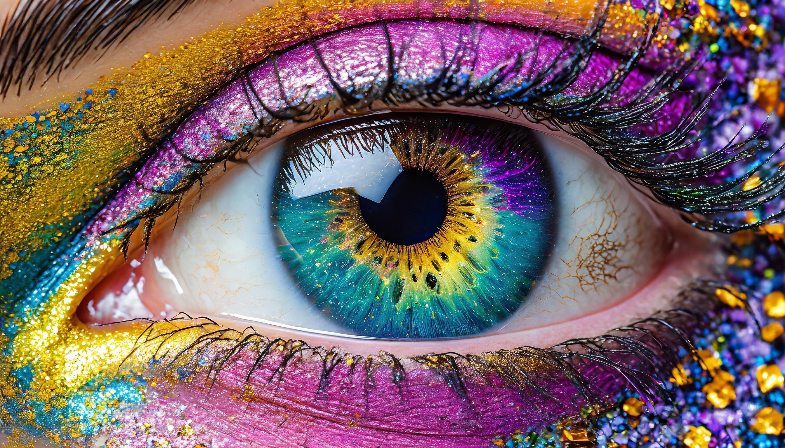 Close-up of Highly Detailed Eye With Amazing Colors – Ai-created ...