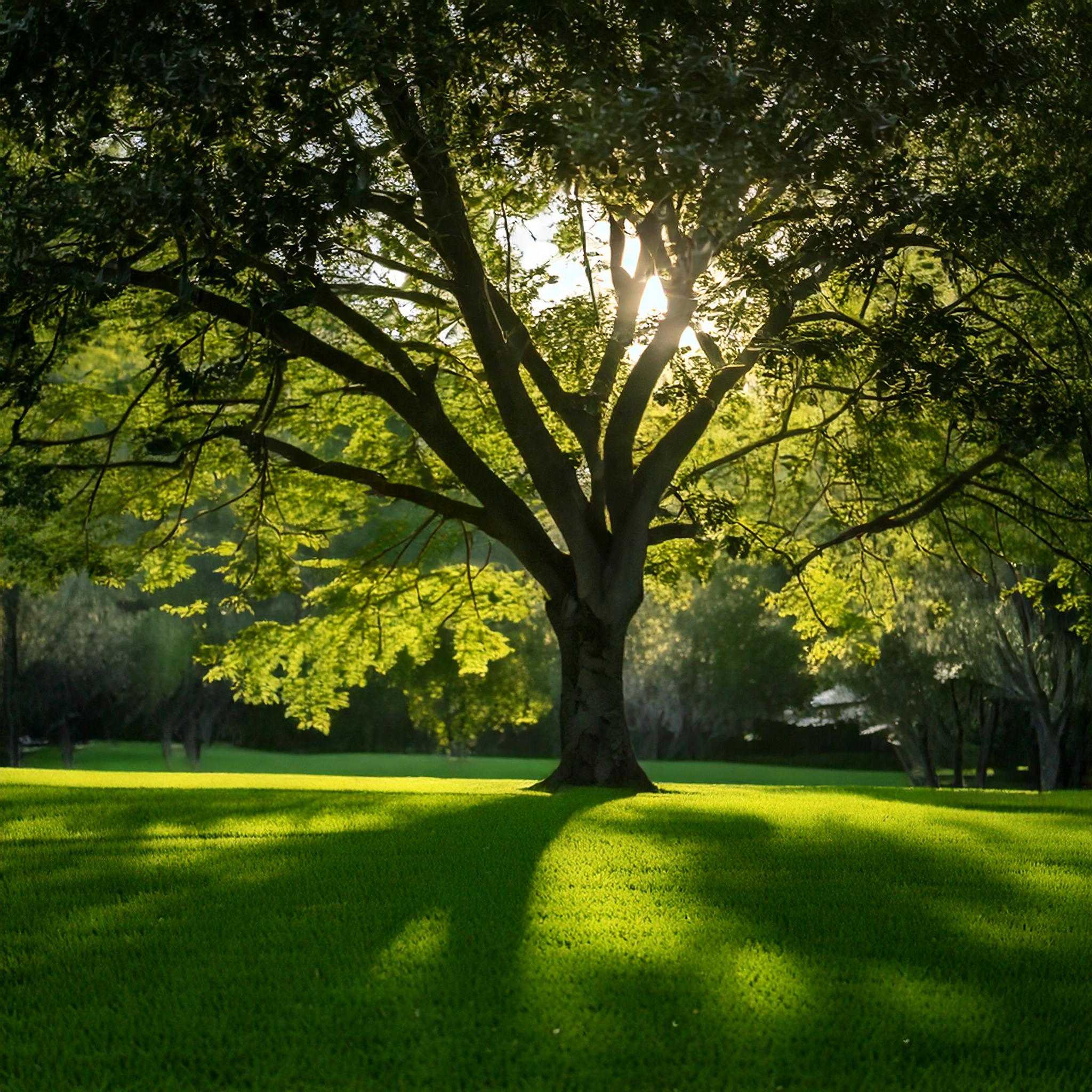 Vibrant Green Tree Background – Nature-inspired Digital Download for ...