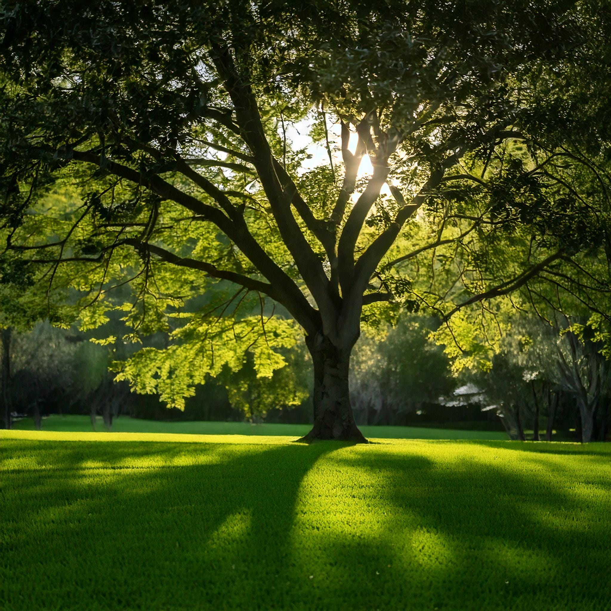 Vibrant Green Tree Background – Nature-inspired Digital Download for ...