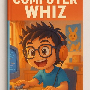 Happy Kid Computer Wiz – Cute 3D Cartoon AI Art | Coding Gamer Boy ...