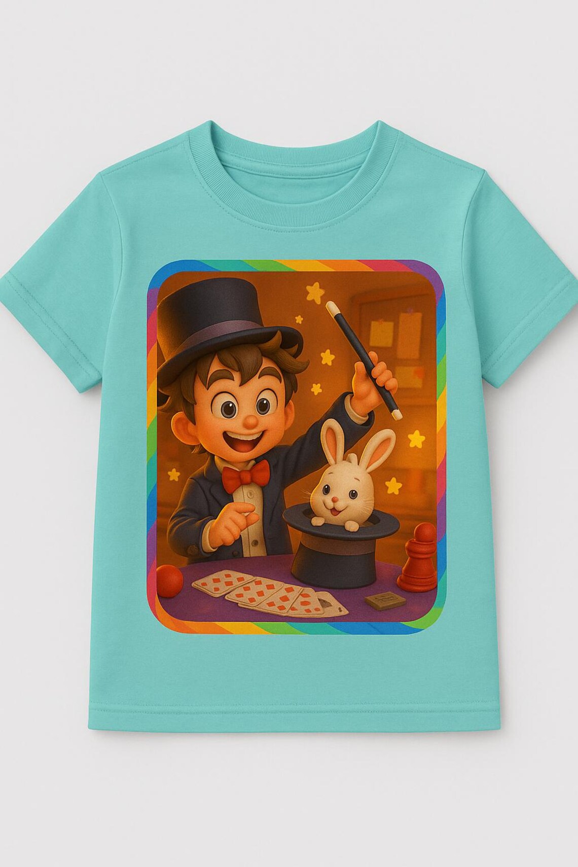 Magical Kid Magician Wall Art – Cute 3D Cartoon Rabbit in Hat | Nursery ...