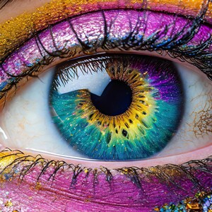 Close-up of Highly Detailed Eye With Amazing Colors – Ai-created ...