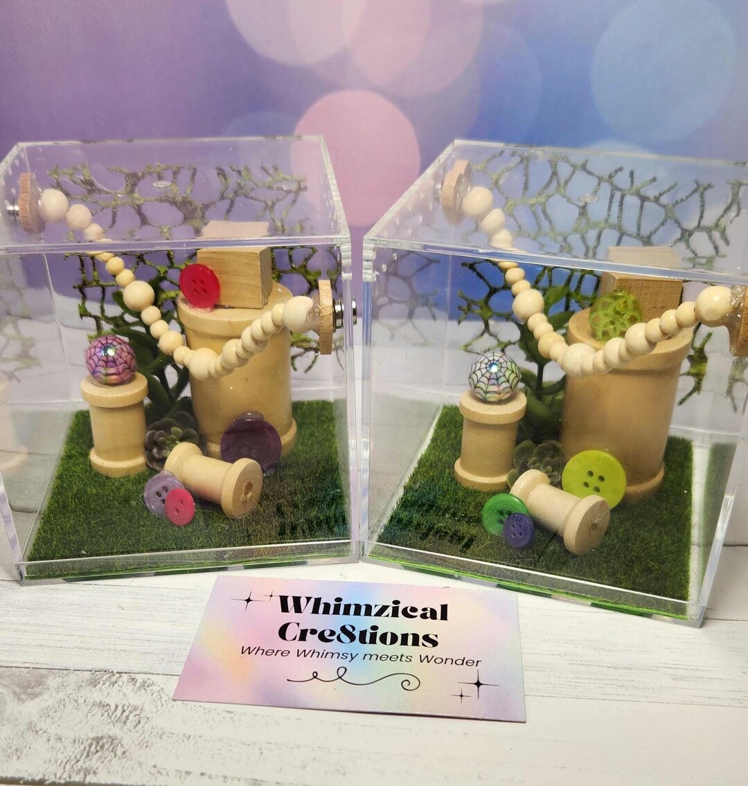 Jumping Spider Enclosure the Button & Spool Series 4x4x4 - Etsy